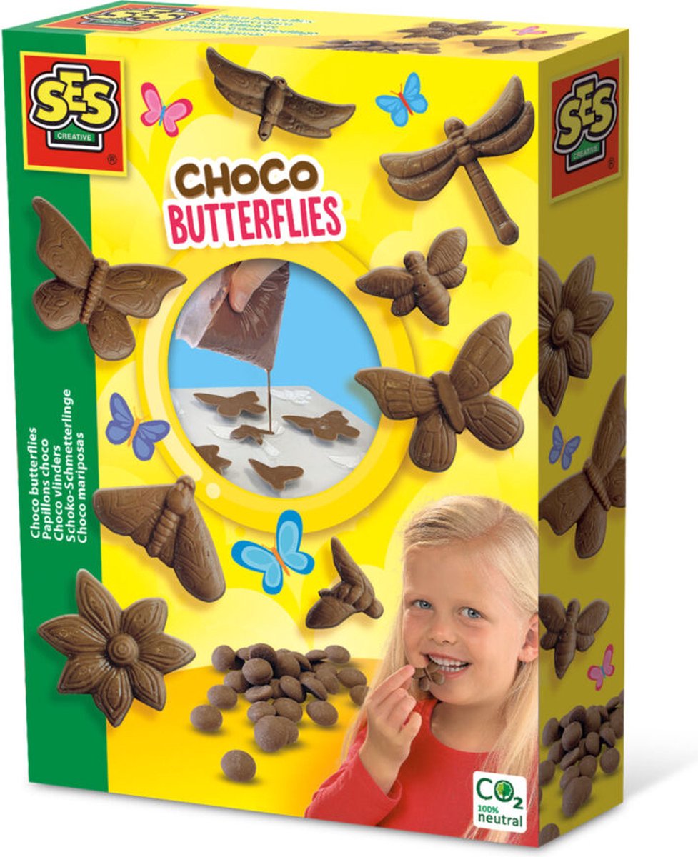 SES - Choco vlinders - complete set met echte melkchocolade - maak je ...