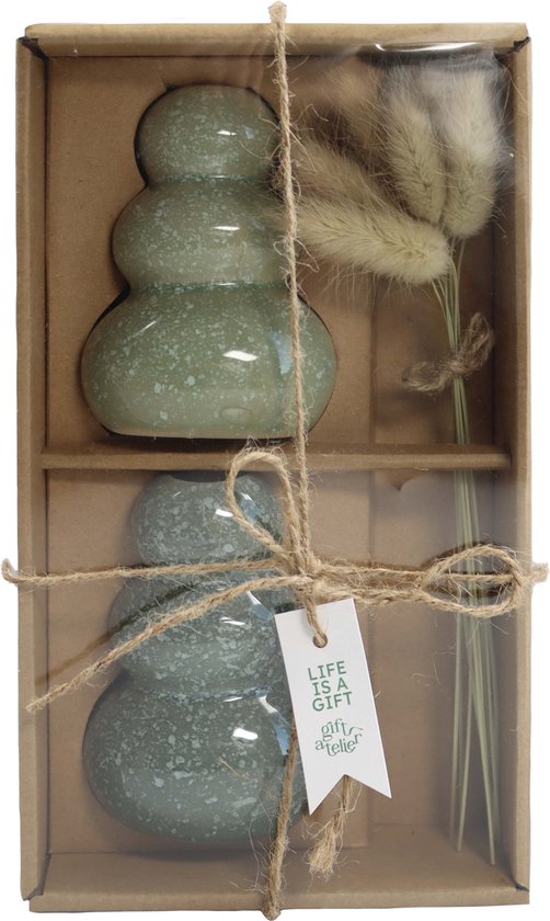 Gift Atelier - Giftset 'Vaasjes' (Groen) | bol