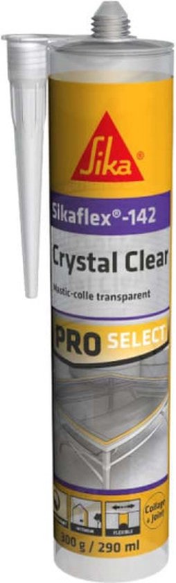 Set van 3 SIKA Sikaflex-142 Kristalheldere mastieklijmen - Transparant ...