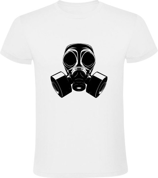 Gasmasker Heren T-shirt | gifgas | chemisch | gifstof | masker | oorlog ...