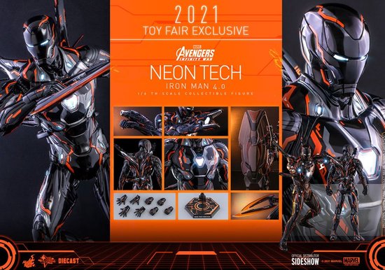 Hot Toys iron Man Neon Tech 4.0 2021 Toy Fair 1:6 scale Figure ...