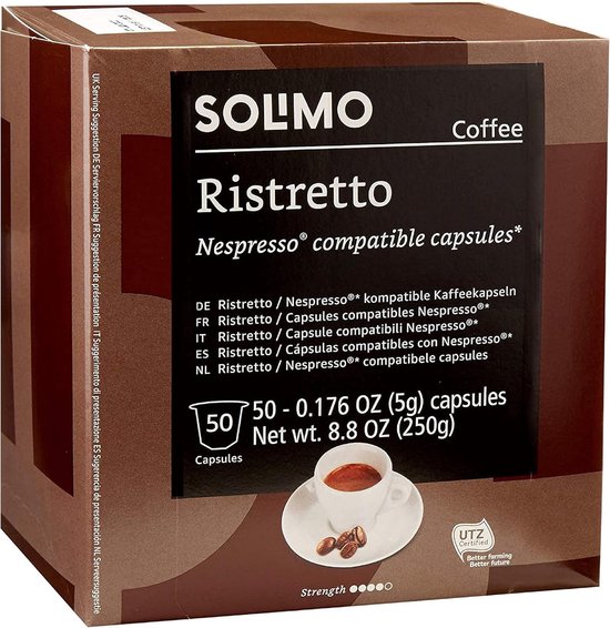 Solimo Ristretto Coffee Capsules - 2 x 50 Stuks | bol