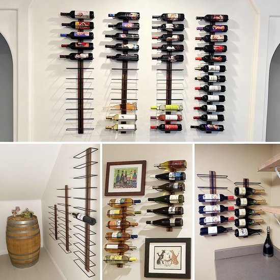 Wijnrek flessenrek, wijnrek muur voor 12 wijnflessen - wijnrek muur ...