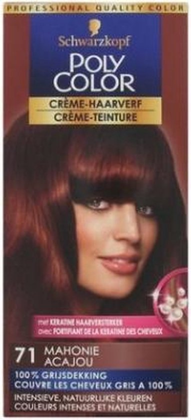Poly Color Creme Haarverf 71 - Mahonie - 1 stuk - Voordeelverpakking 24 ...