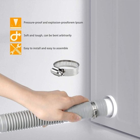 15 meter Afvoerslang voor Droger en Wasmachine - Afvoerslang Verlenging ...