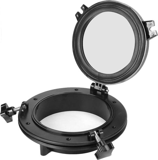 206 cm open patrijspoort zwart - eenvoudige ronde vorm - universele ...