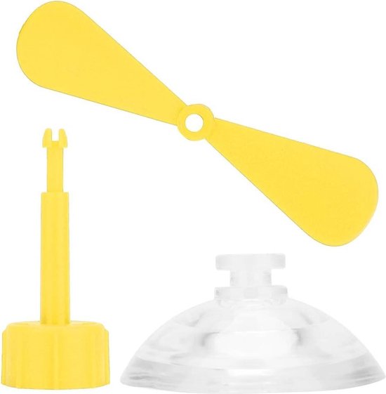 Decoratieve propeller zuignap rubber helm voor motorfiets - geel . | bol