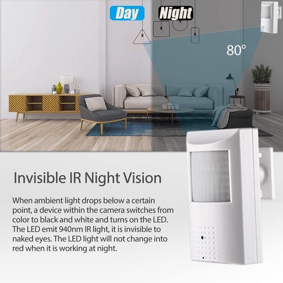 Spy Camera - Bewakingscamera - Spycam PIR Pinhole POE IP Camera 37 mm ...