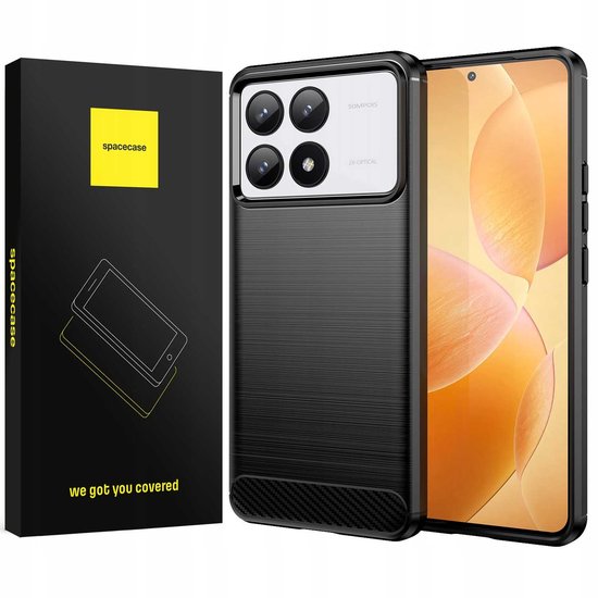 Spacecase Case Cover Voor Poco F6 Pro 5G Zwart | bol
