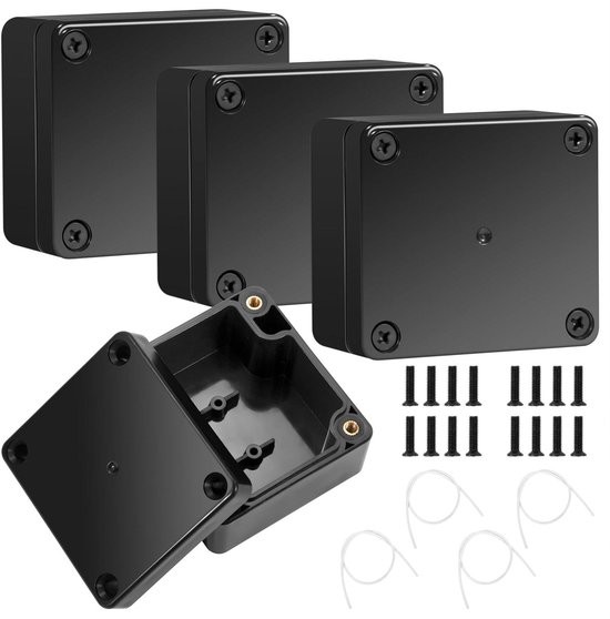 - IP65 Waterproof Junction Box Black Outdoor Connection Box 63 x 56 x ...