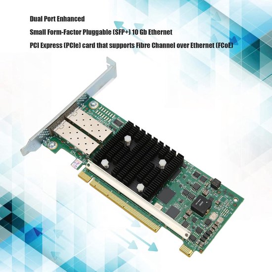 Ethernet-interfacekaart Dual Port Enhanced SFP 10Gb FCoE tot 256 PCIe ...