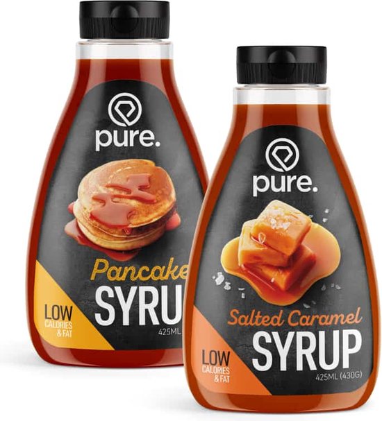 Pure. Low Carb Syrup - Chocolate - 425ml - caloriearm & vetarm | bol