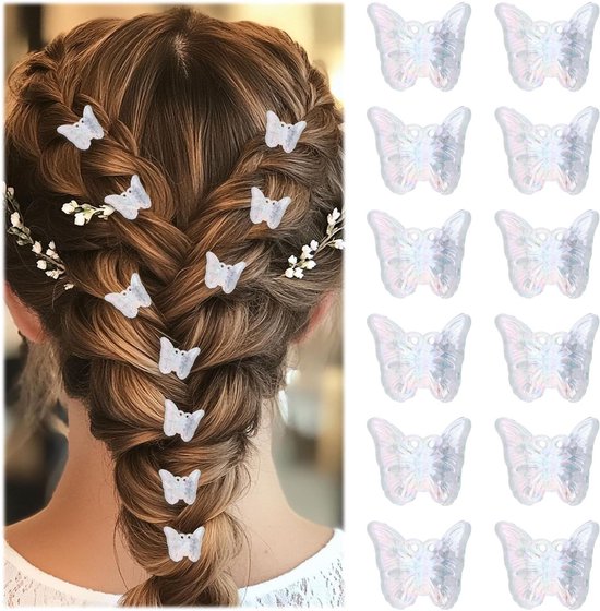 12 stuks kleine vlinder-haarspelden klauw haarspeld haarclip mini ...