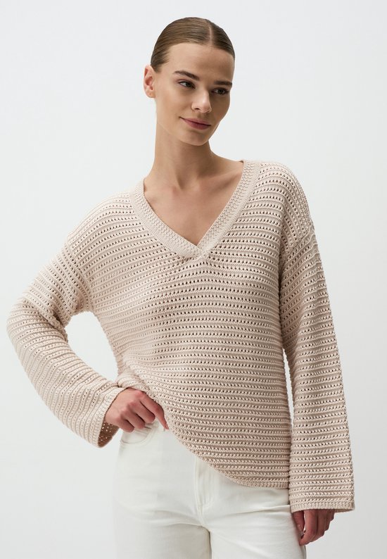 Jimmy Key V-Hals Lang Mouw Opengewerkt Sweater | bol