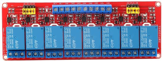 8-channel 12V relay module with optocoupler isolation, high and low ...