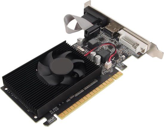 Grafische Kaart GT610 1GB DDR3 64 Bit PCI Express 2.0 X 16 Met Stille ...
