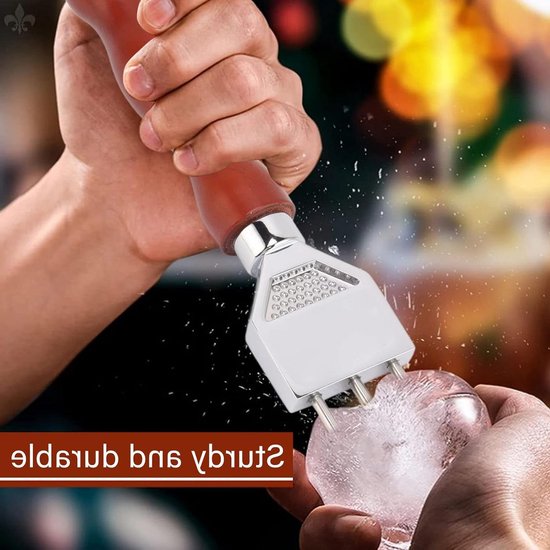 RVS Crushed Ice Tool - Houten Handvat - Ice Chisel - Ice Crusher - Ice ...