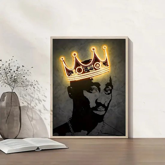 Canvas poster - King 2Pac - muurposter - binnenposter - muur poster ...