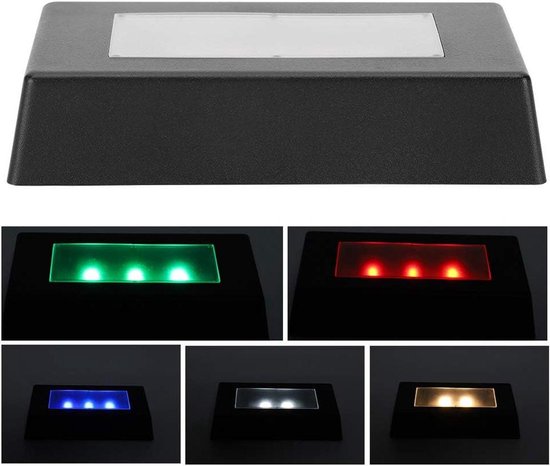 LED-verlichting display basis met kleurwisselende lichten voor glasblok ...