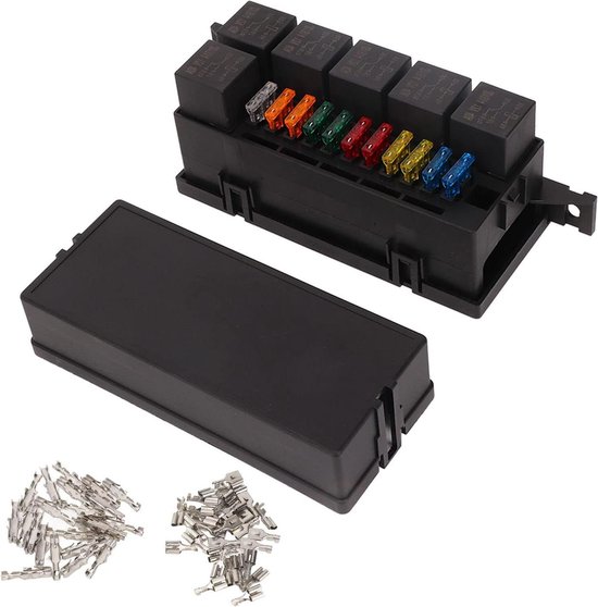 12V 40A Relaiskast Z-beugelontwerp Waterdicht - 6 Relais 5-pins 11 ATC... | bol