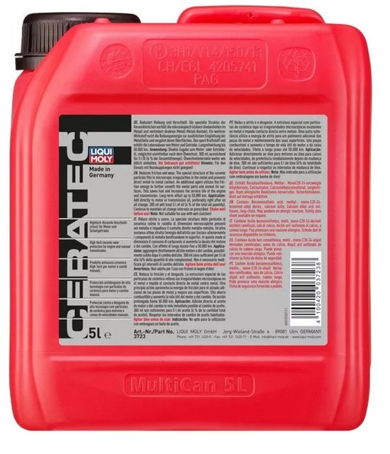 LIQUI MOLY Liqui Moly 3723 Ceratec 5L High-Tech Motorolie Additief Voor Benzine &... | bol