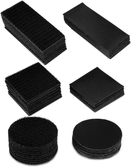 30 sets Hook and Loop Strips with Glue, Heavy Duty Tape - Round 5cm ...