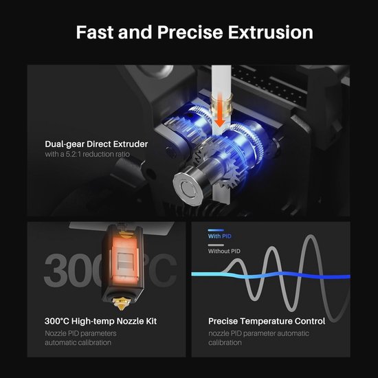 Direct drive dual-gear extruder voor Neptune 4 Plus/Max 3D-printer | bol