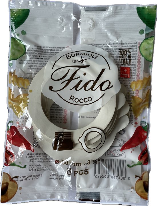 Bormioli Rocco Rubber voor Fido weckpot - Ø 8 cm - Set-6 | bol