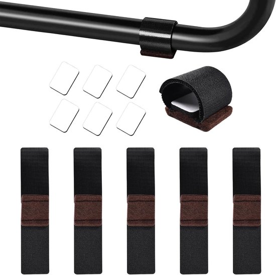 24 Pack of Floor Protectors with Velcro Fastener for Chairs - Felt ...