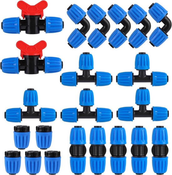 JGS Premium - Drip irrigatie fittingen kit - Blue Lock ...