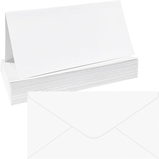 JGS Premium - Set van 20 blanco kaarten en enveloppen - 100 g/m² ...