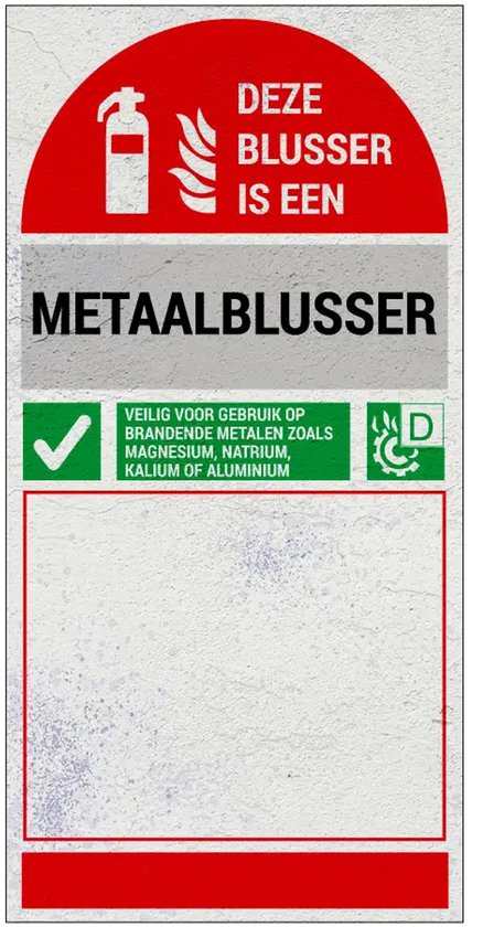 Deze blusser is een metaalblusser bord - Sign Again - 40 x 20 cm | bol