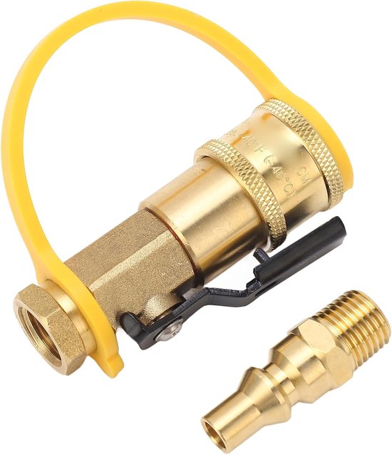 RV Propane Shut-Off Valve, Gas Quick Coupling Fitting 1/4 Inch Gas ...