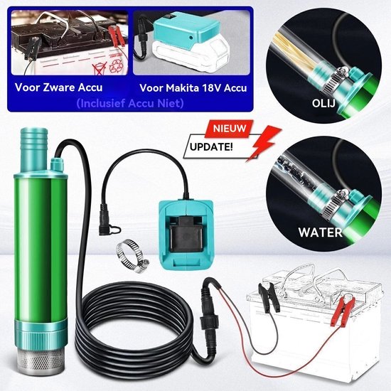 Makita 18V Accu Oliepomp Waterpomp - 2-in-1 brandstofpomp - 60 l/min | bol