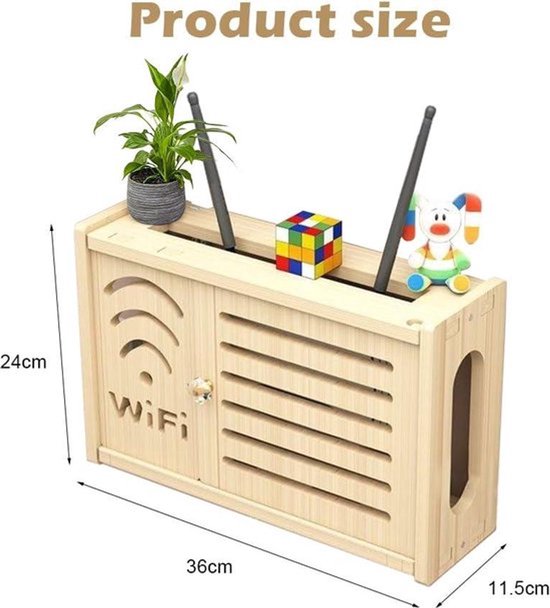 Praktische houten routerkast voor wandmontage - ideaal voor het ...