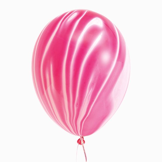 Latexballon 30 cm – 5x - roze marmer-effect - bulk / Ballon en latex 30 ...