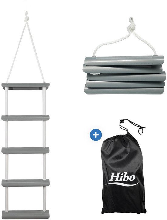 HIBO Touwladder Boot 5-Treden - Zwemtrap Boot - Met Bevestiging lus ...