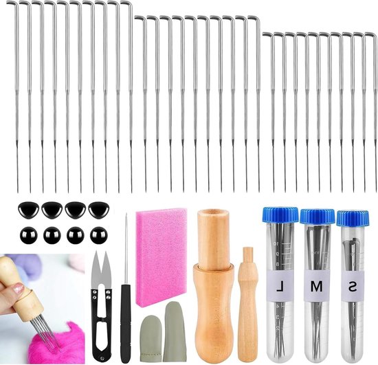 30-delige Viltnaalden Set voor Droogvilten Beginners - Naaldvilt met ...