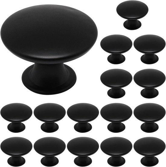 SNQ 16 stuks - Kastgrepen - Ronde Dressoirgrepen - Keukenladegrepen - Enkel gat -... | bol