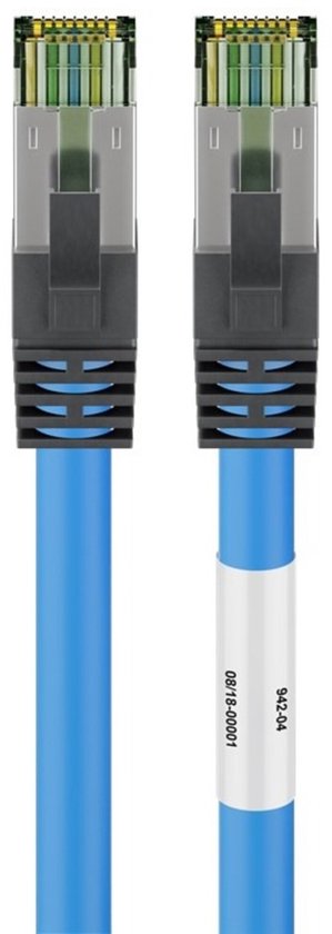 Cat8 S/FTP (PIMF) patchkabel - 0,25 meter blauw | bol