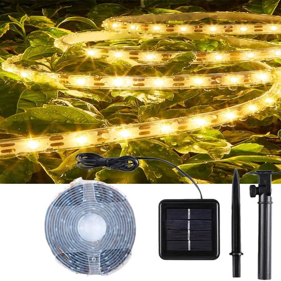 Waterdichte ledstrip voor buiten - 5M 320 LED-strip - Zonne-energie ...