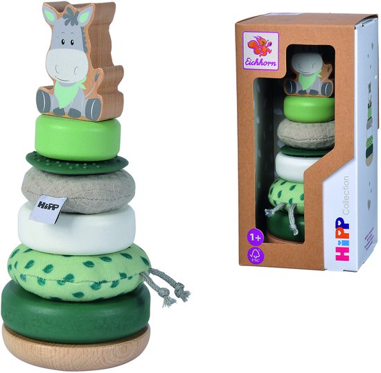 Eichhorn houten stapeltoren ezel - educatief babyspeelgoed FSC. | Games | bol