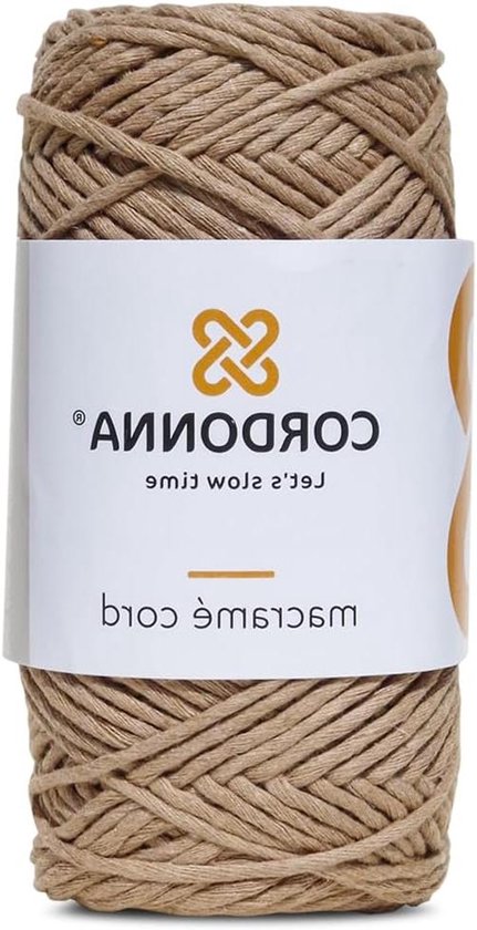 2mm Cotton Macrame Cord with 25 Threads - 100m Twisted Rope for Crafts ...