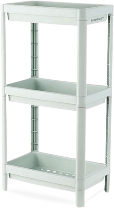 BUDDLEY Badkamerrek - Opbergrek Kunststof - Keuken rekje - Badkamerkast ...