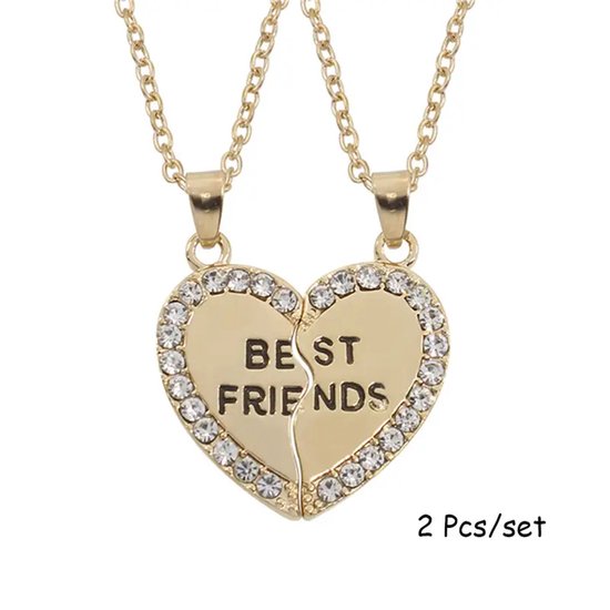 Ketting Best Friends goudkleurig - 2 stuks - BFF - Best Friends ...