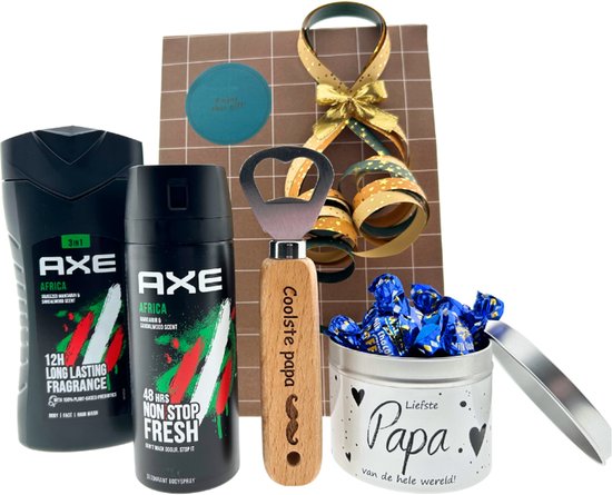 Axe Cadeauset Africa Flesopener Papa - Axe Deo Spray 150 ml Africa ...