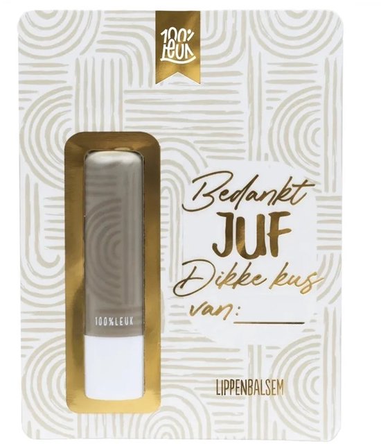 100% Leuk lippenbalsem bedankt juf | bol