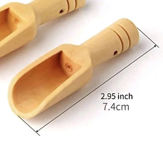Goed&Groen – 10 Stuks – Mini Houten Lepel, Schep 7.4 cm – Bamboe ...