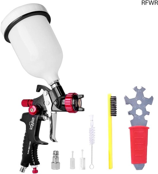 RFWR® Pneumatisch HVLP spuitpistool met 1,3 mm mondstuk en 600 ml ...