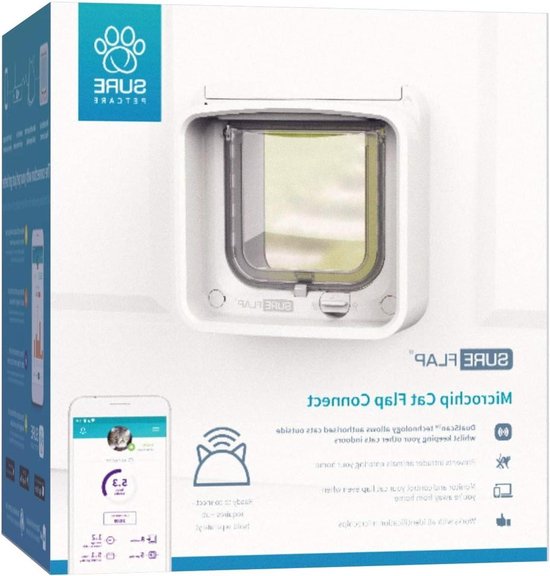 Sure Petcare Microchip Kattenluik Connect DualScan - Wit | bol